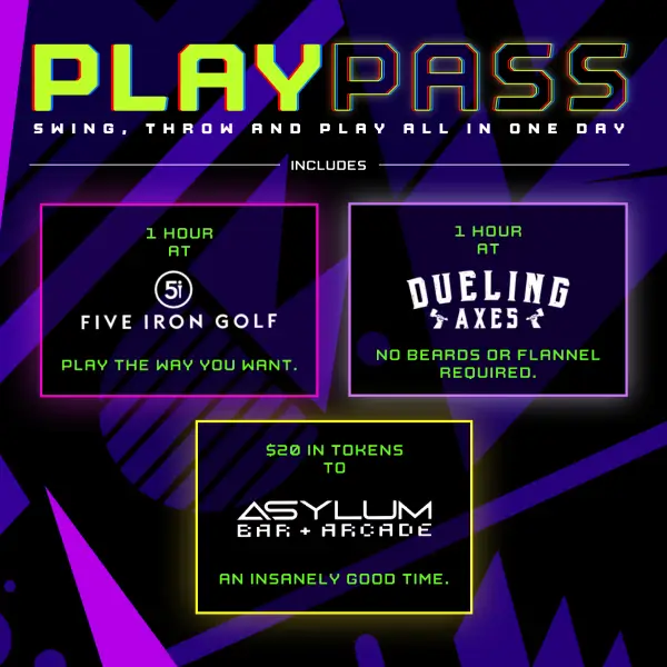Play Pass | Asylum Bar + Arcade at AREA15 in Las Vegas